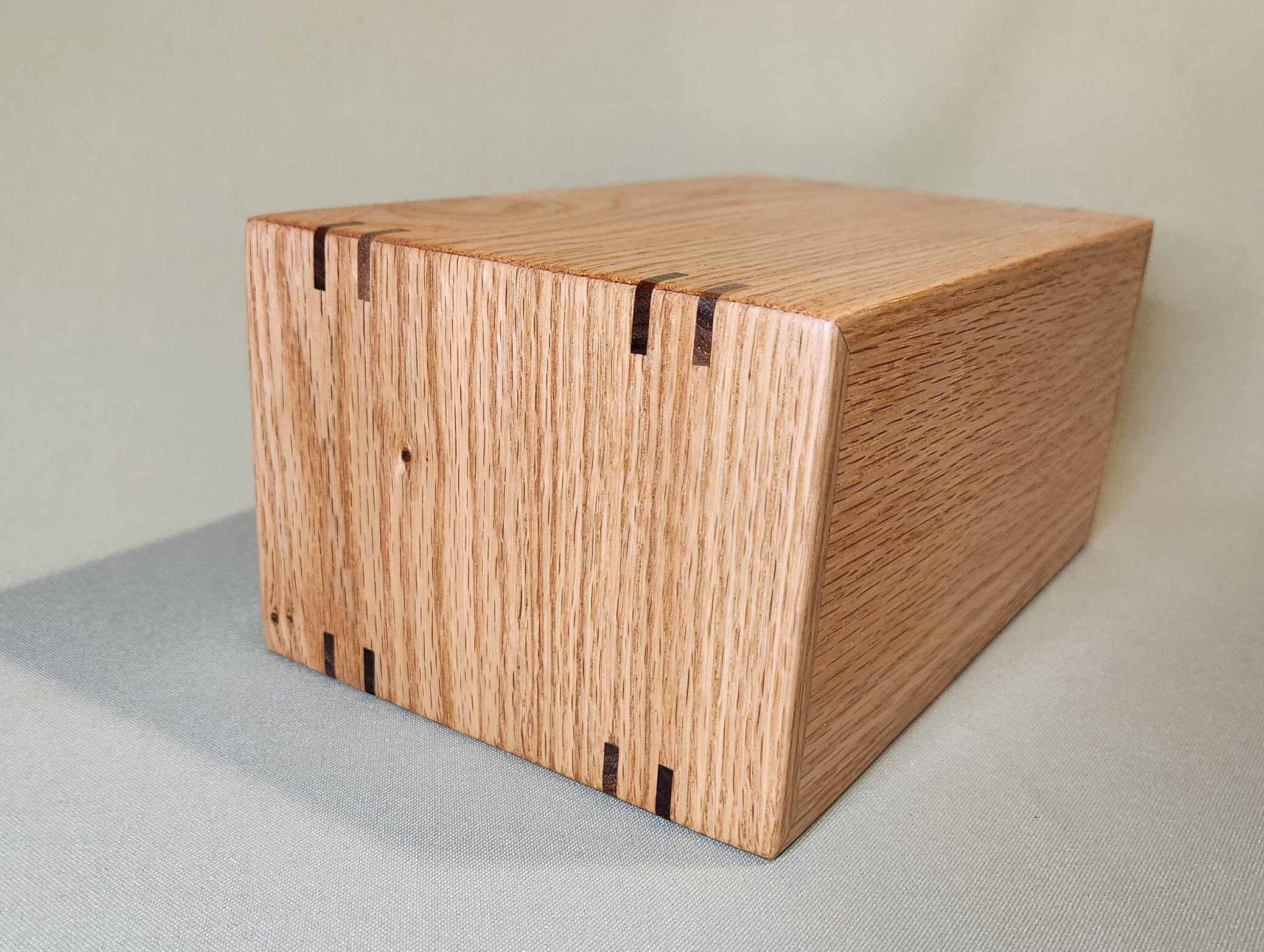 Oak and Walnut Drawer Box With Turquoise Inlay - Etsy