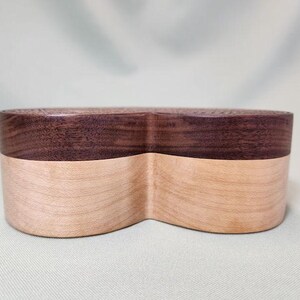 Maple and Walnut With Engraved Flower Heart Box - Etsy