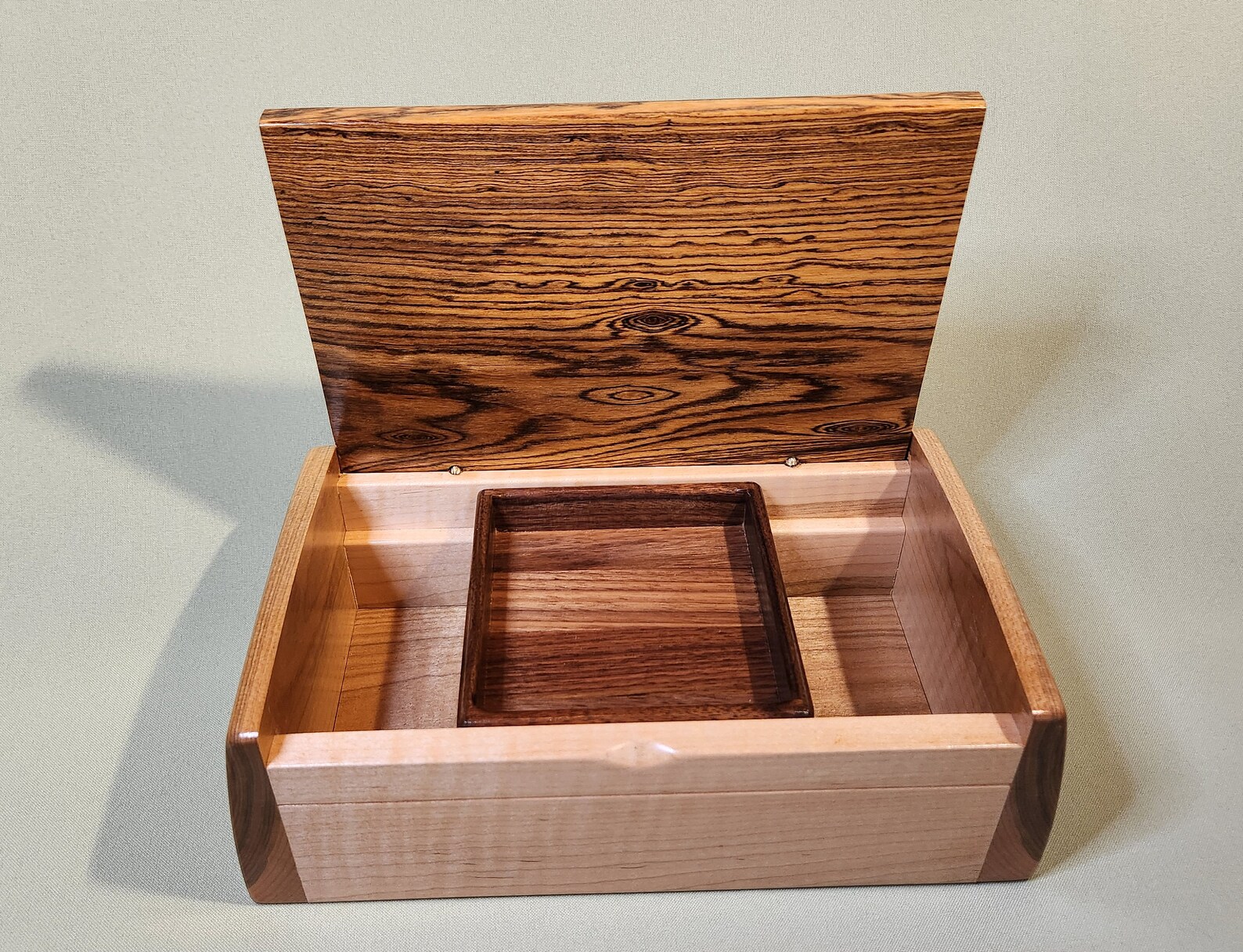 Curley Maple and Becote Wood Valet Box - Etsy