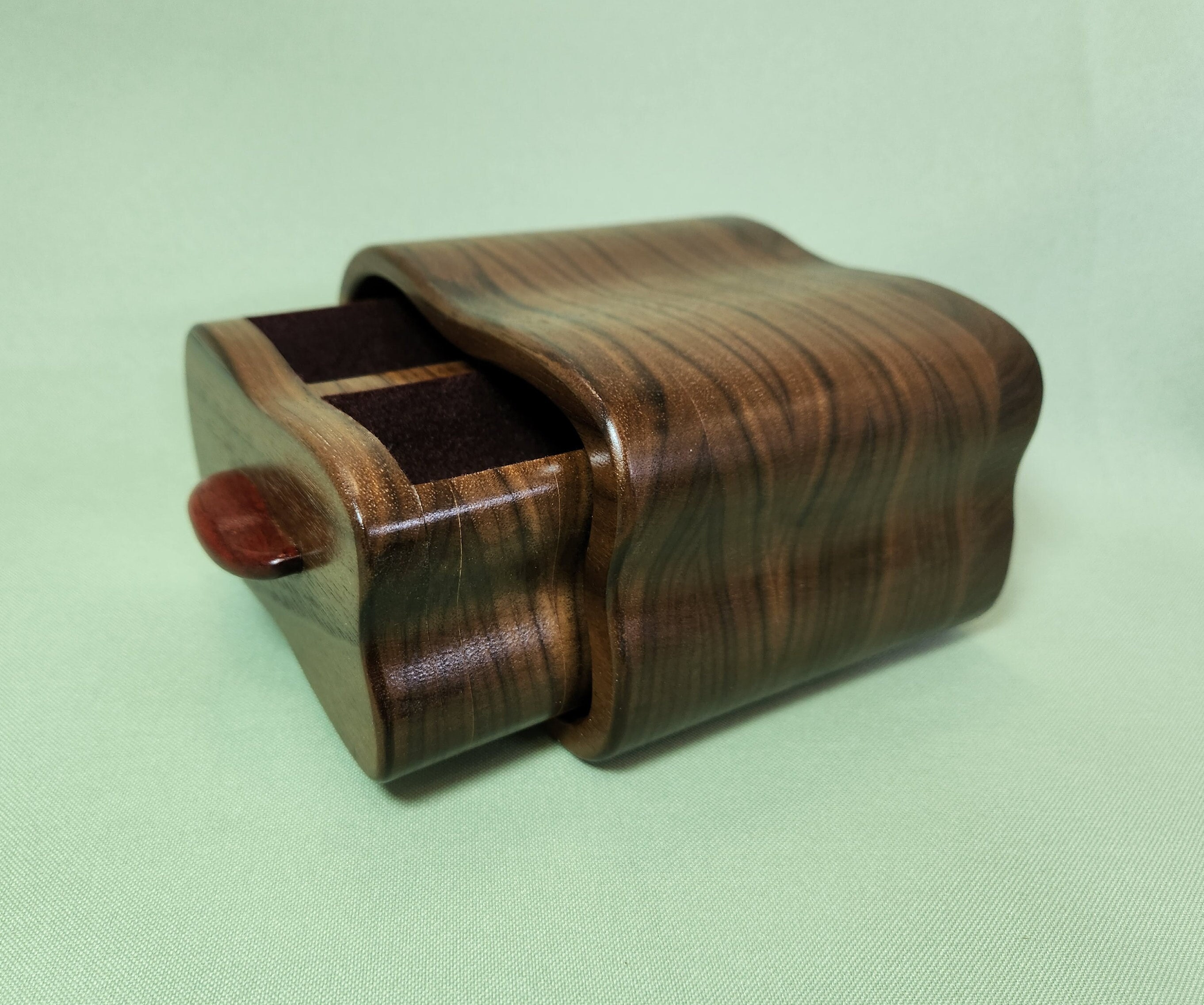 Walnut and Padauk Box With Drawer and Hidden Secret Compartment - Etsy