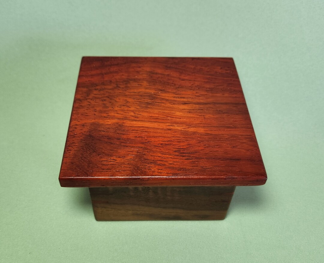 Padauk and Walnut Box With Padauk Accents and Removable Lid - Etsy