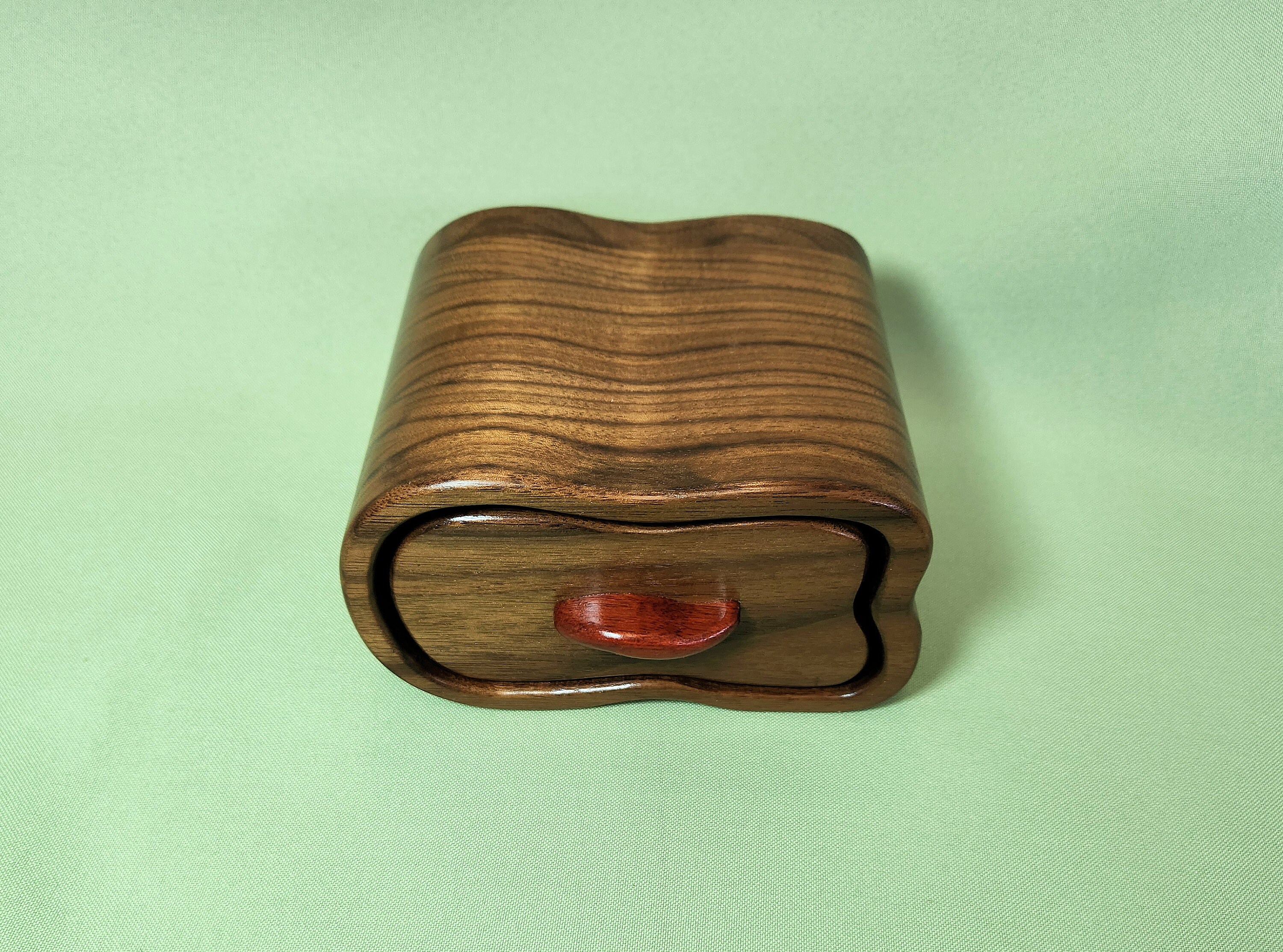 Walnut and Padauk Box With Drawer and Hidden Secret Compartment - Etsy