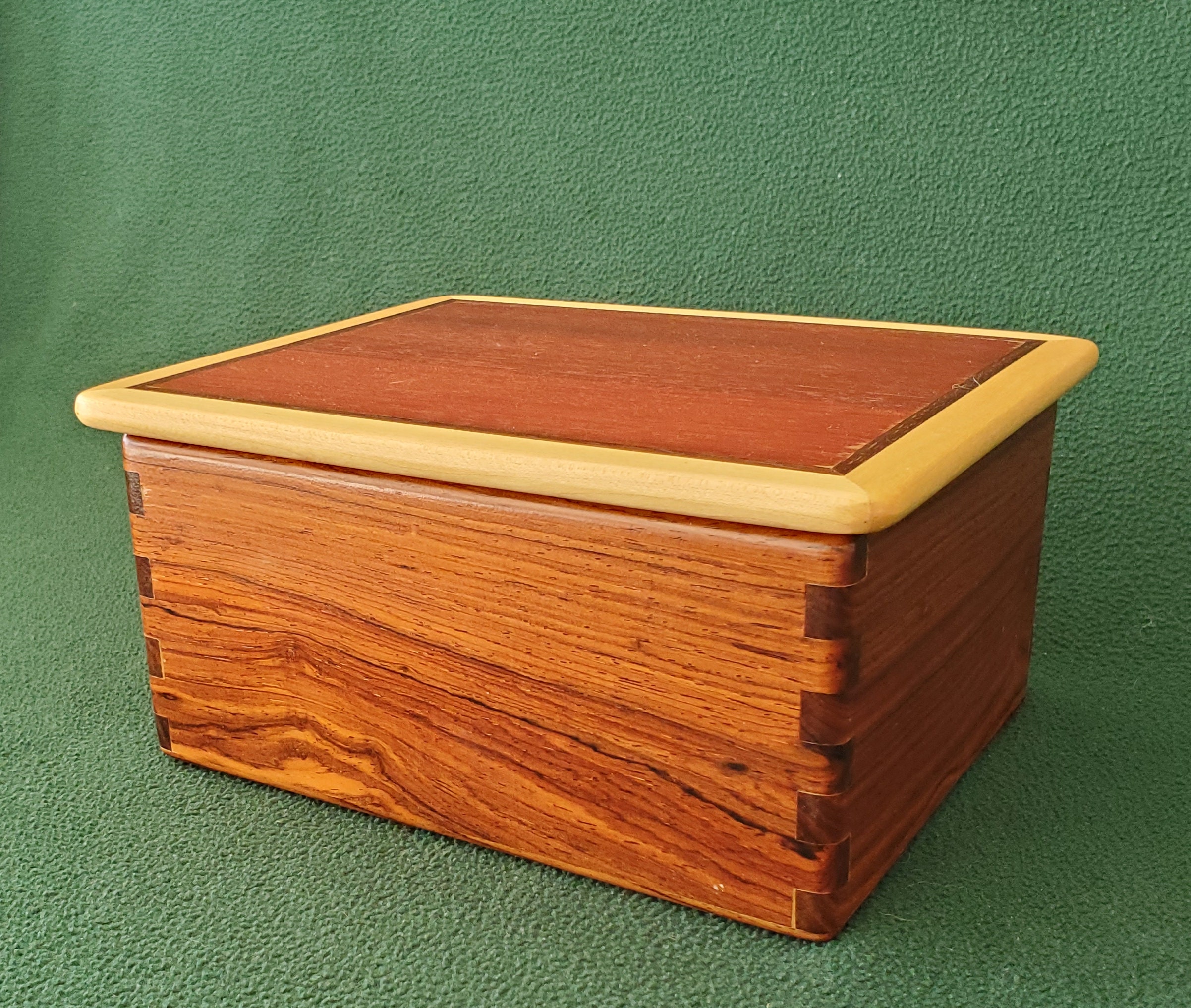 Cocobolo and Padauk Box With Maple and Walnut Accents With Walnut Tray ...