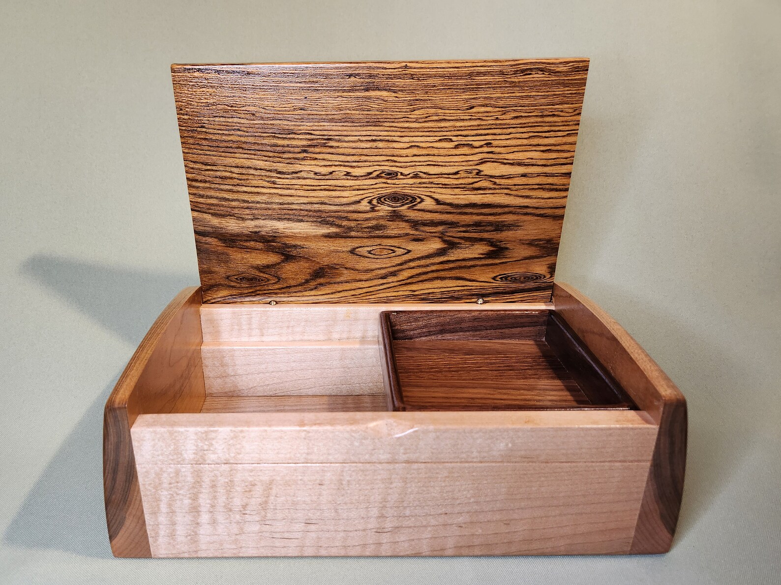 Curley Maple and Becote Wood Valet Box - Etsy