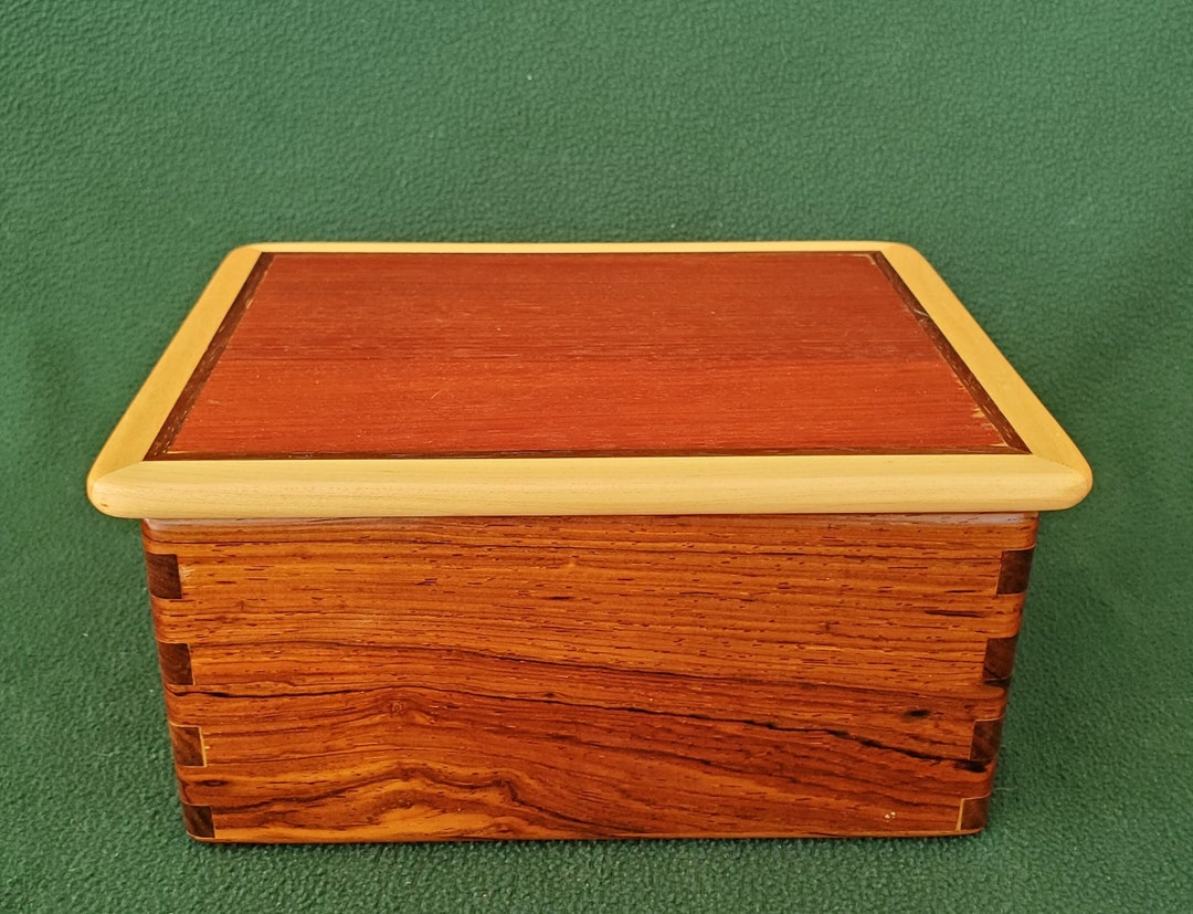 Cocobolo and Padauk Box With Maple and Walnut Accents With - Etsy