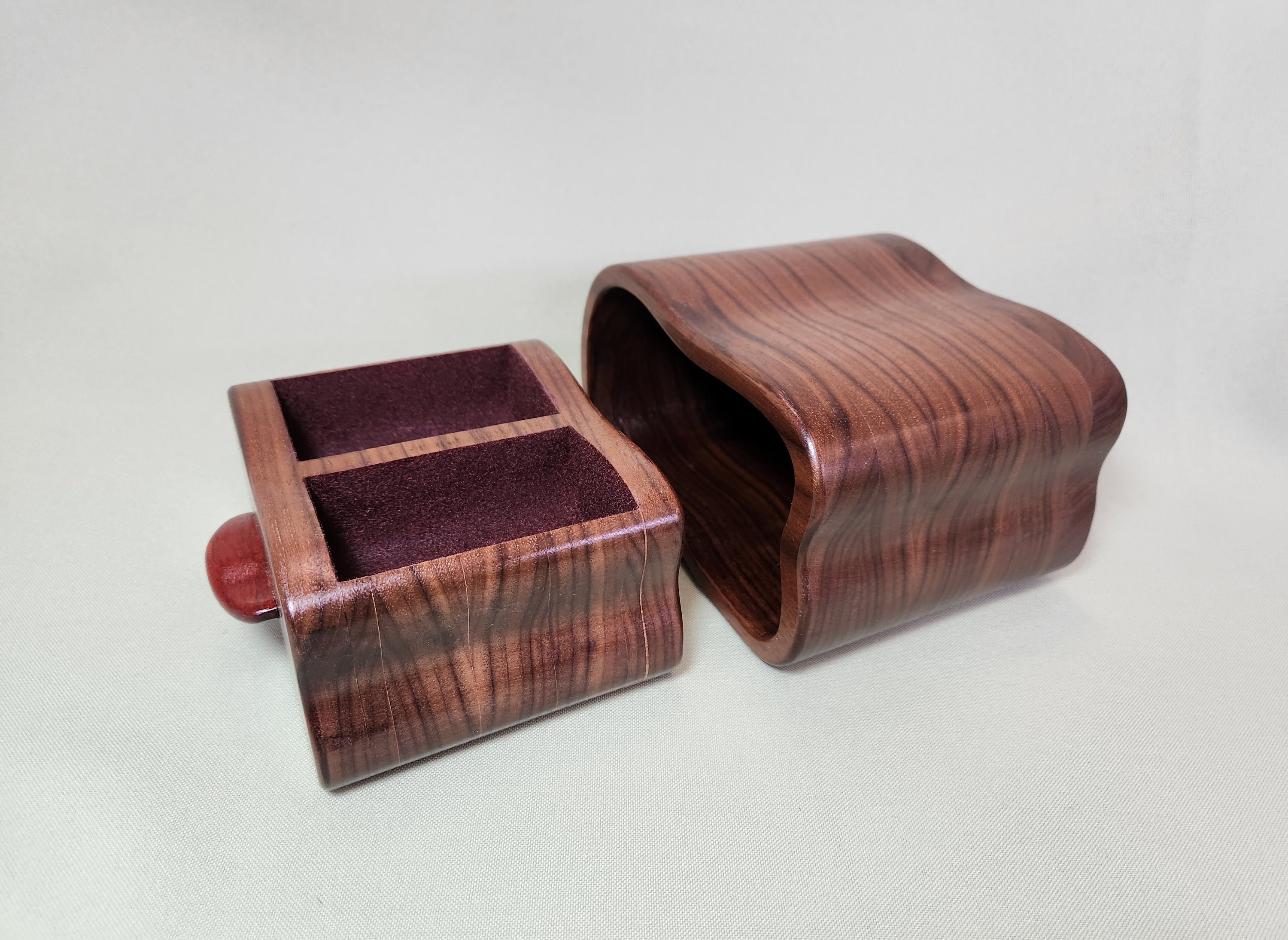 Walnut and Padauk Box With Drawer and Hidden Secret Compartment - Etsy