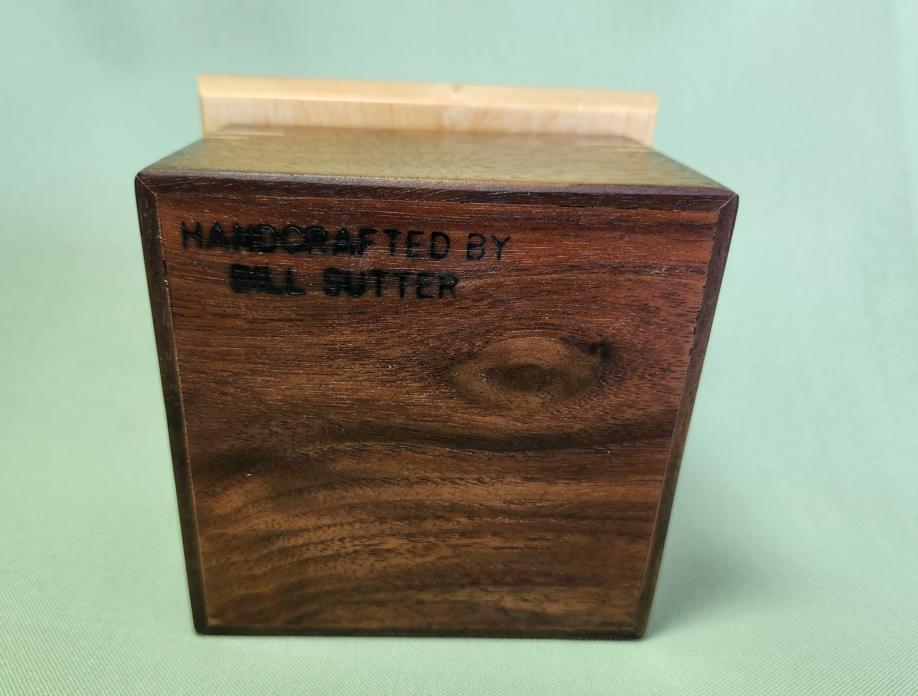 Walnut and Curley Maple Box With Maple Accents and Removable - Etsy