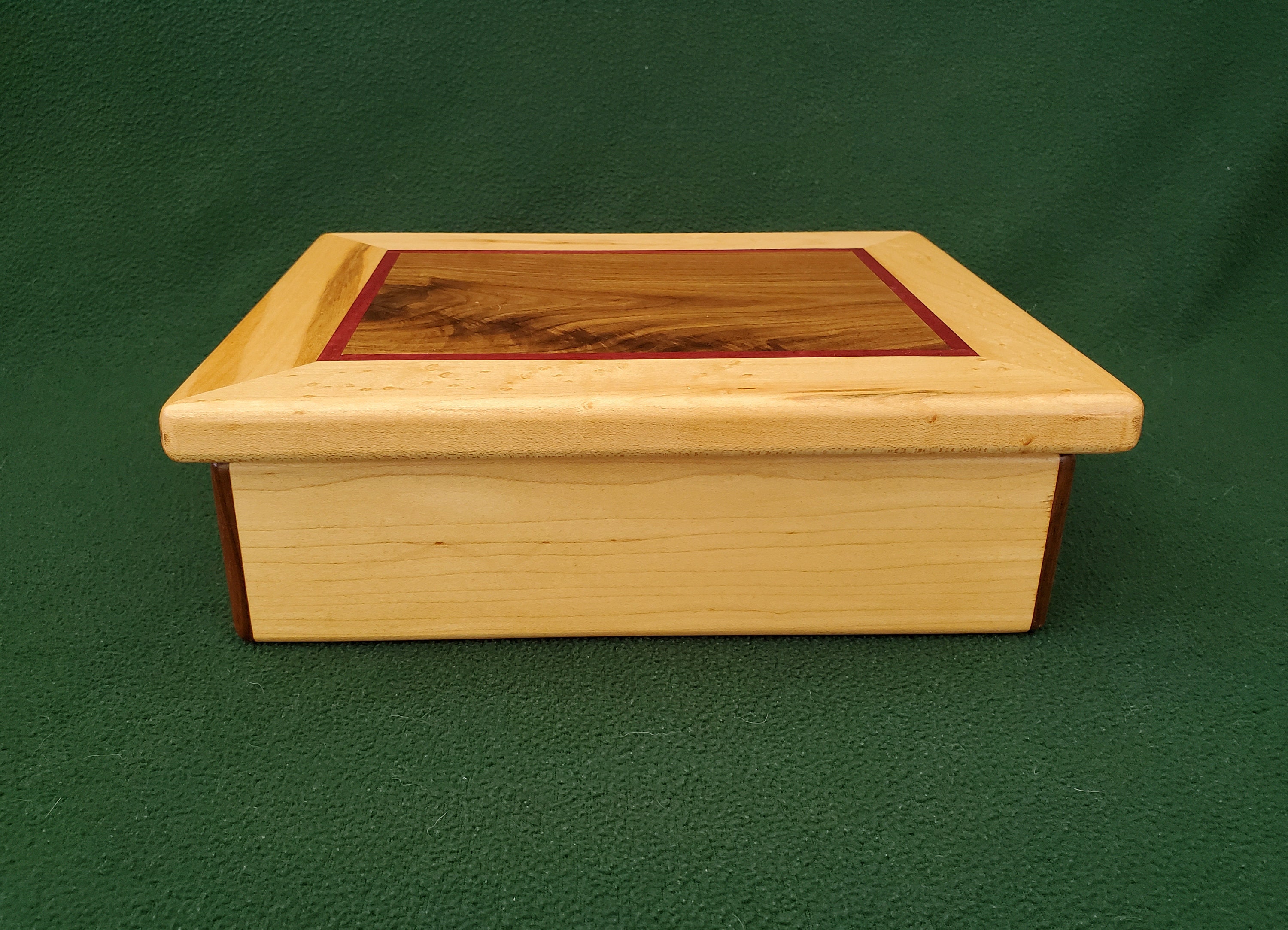 Maple, Birdseye Maple, and Walnut Box With Purple Heart Trim - Etsy