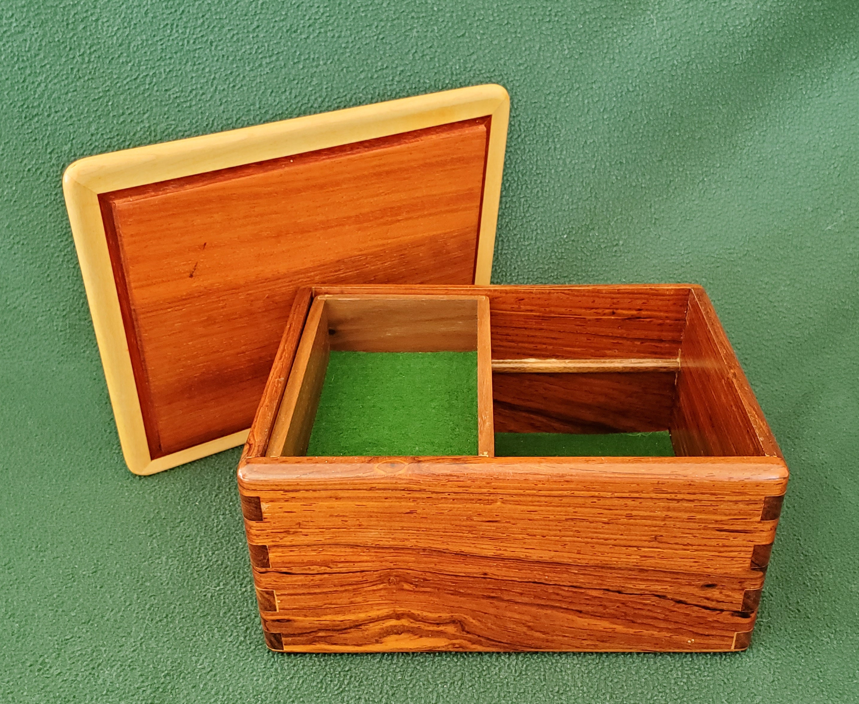 Cocobolo and Padauk Box With Maple and Walnut Accents With Walnut Tray ...