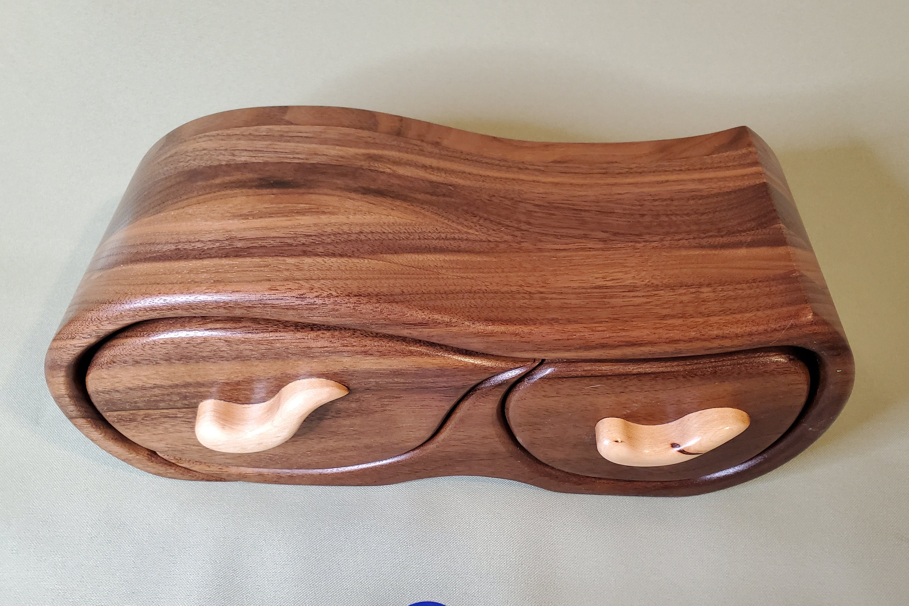 Walnut Bandsaw Box With Maple Handles and Two Drawers - Etsy