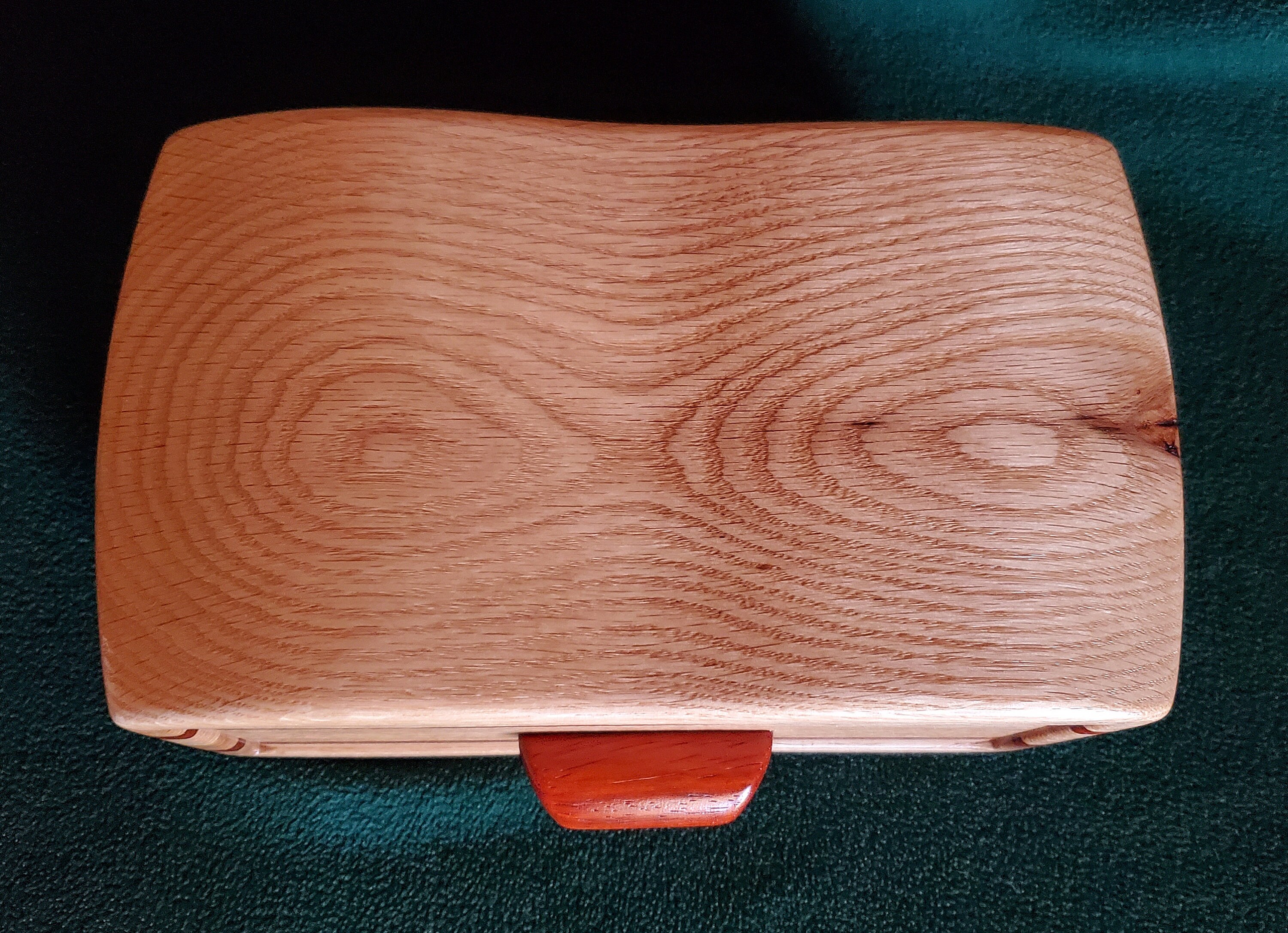 Oak and Padauk Wood Box With Drawer and Hidden Drawer | Etsy