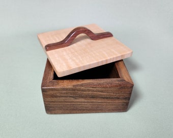 Jewelry Box 5 Drawer Walnut and Curly Maple - Etsy