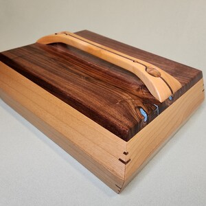 Walnut, Alder, With Turquoise Inlay Box - Etsy