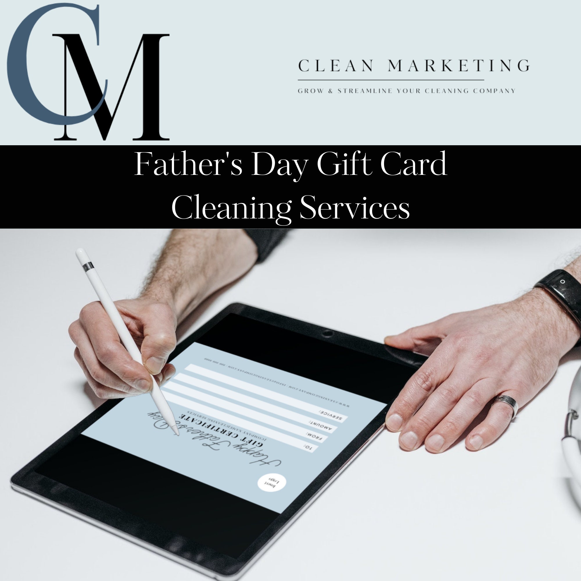 Cleaning Business FATHER'S DAY GIFT Card, Cleaning Company Gift for Dad ...