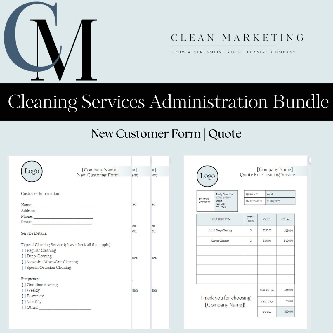 Cleaning Business Forms Bundle Cleaning Service Agreement - Etsy