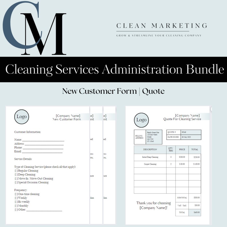 Cleaning Business Forms Bundle, Cleaning Service Agreement, Commercial Cleaning Agreement ...