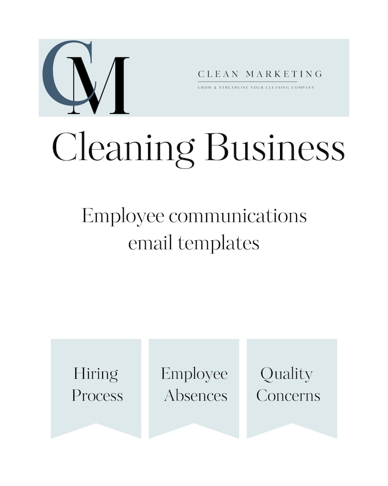 Cleaning Business Employee Email Templates, Cleaning Service ...