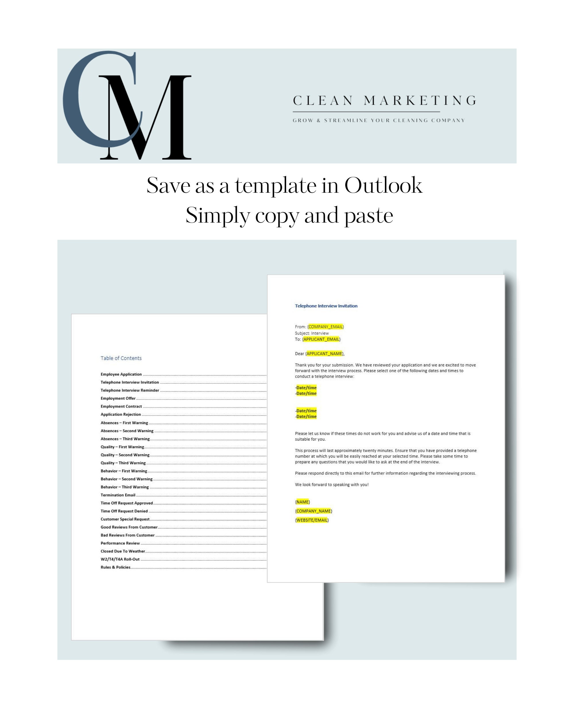 Cleaning Business Email Templates, Cleaning Service Email Bundle ...
