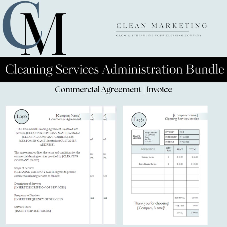 Cleaning Business Forms Bundle Cleaning Service Agreement - Etsy