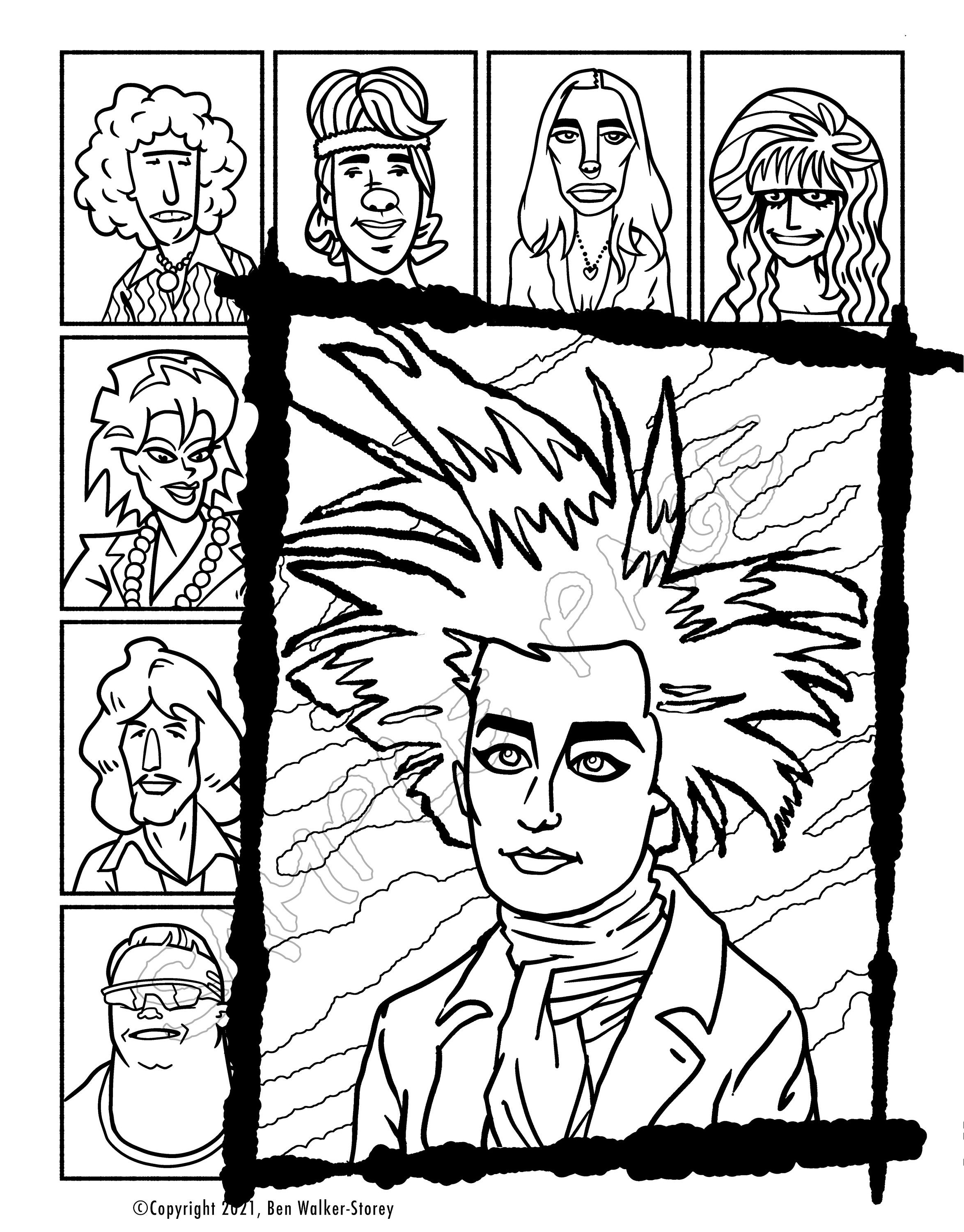 Let's Draw Goths! Digital Coloring Pages Download - Etsy