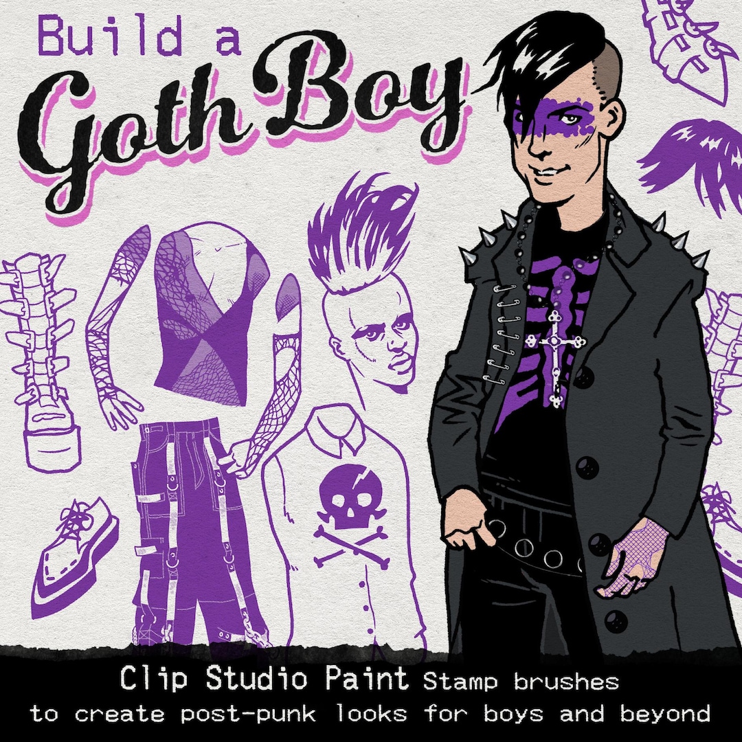 Build a Goth Boy - Clip Studio Paint Brushes (CSP) for Gothic ...