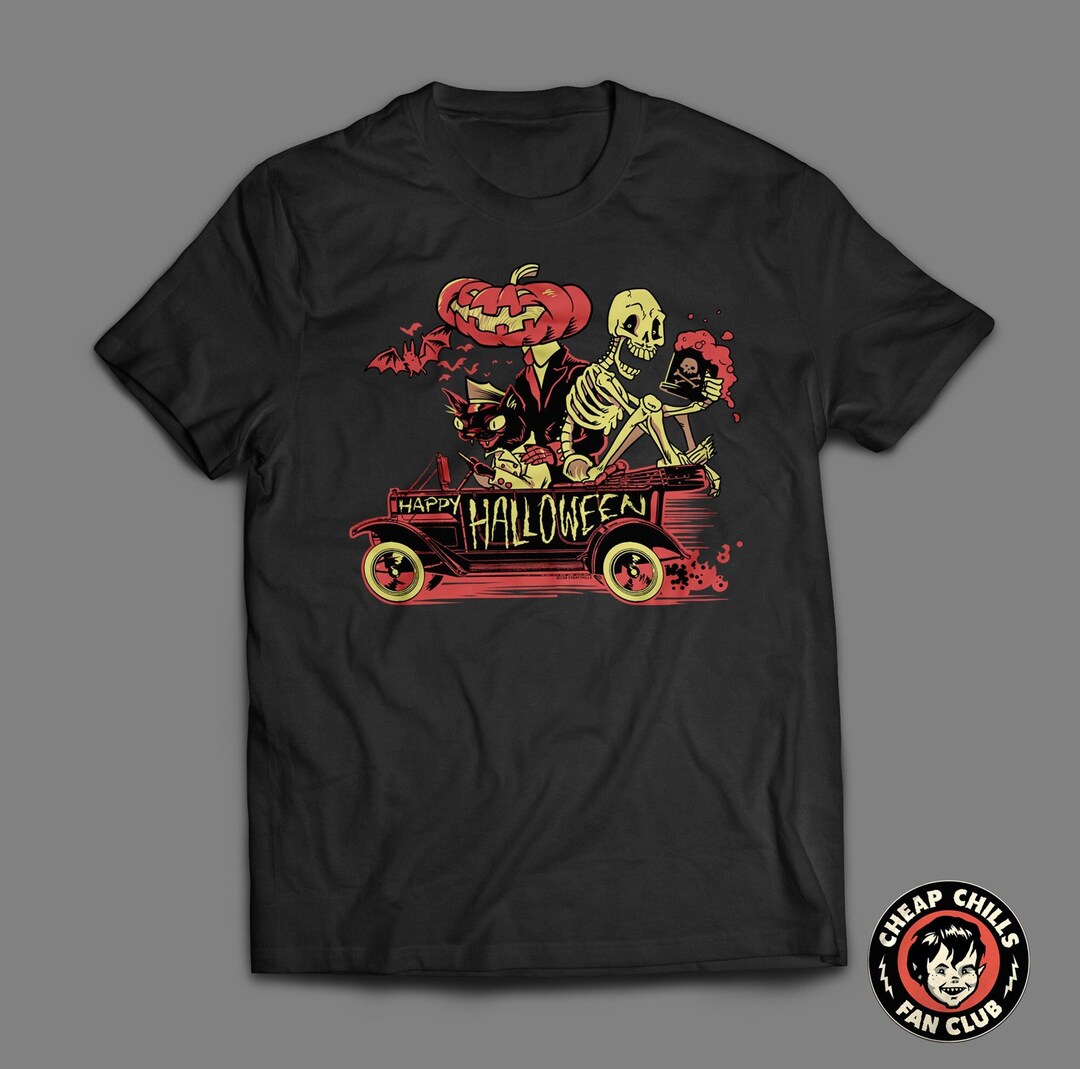 Halloween Hot Rod Gang Unisex Jersey camiseta de manga corta - Etsy España