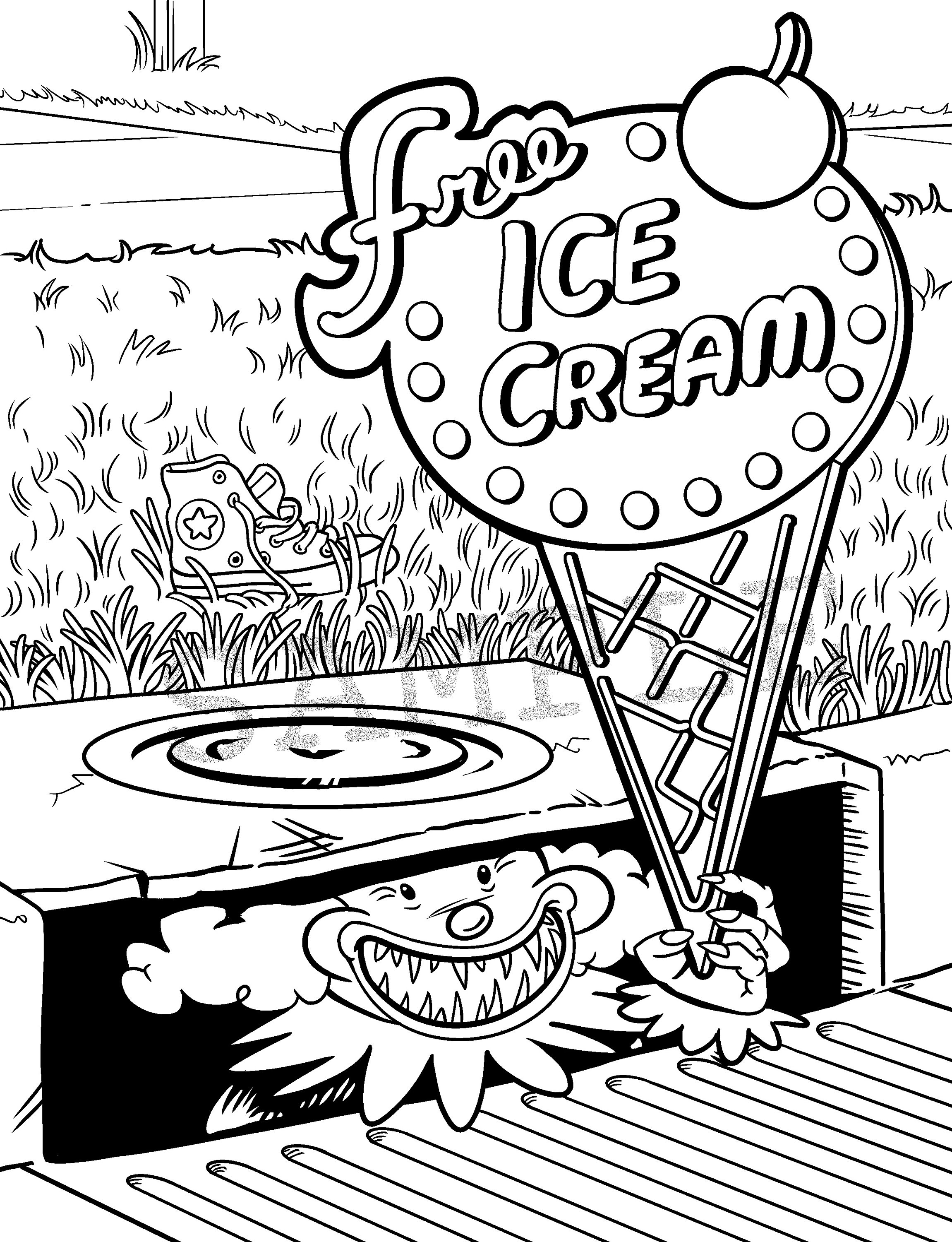 MONSTER FUNK Digital Adult Coloring Pages - Etsy