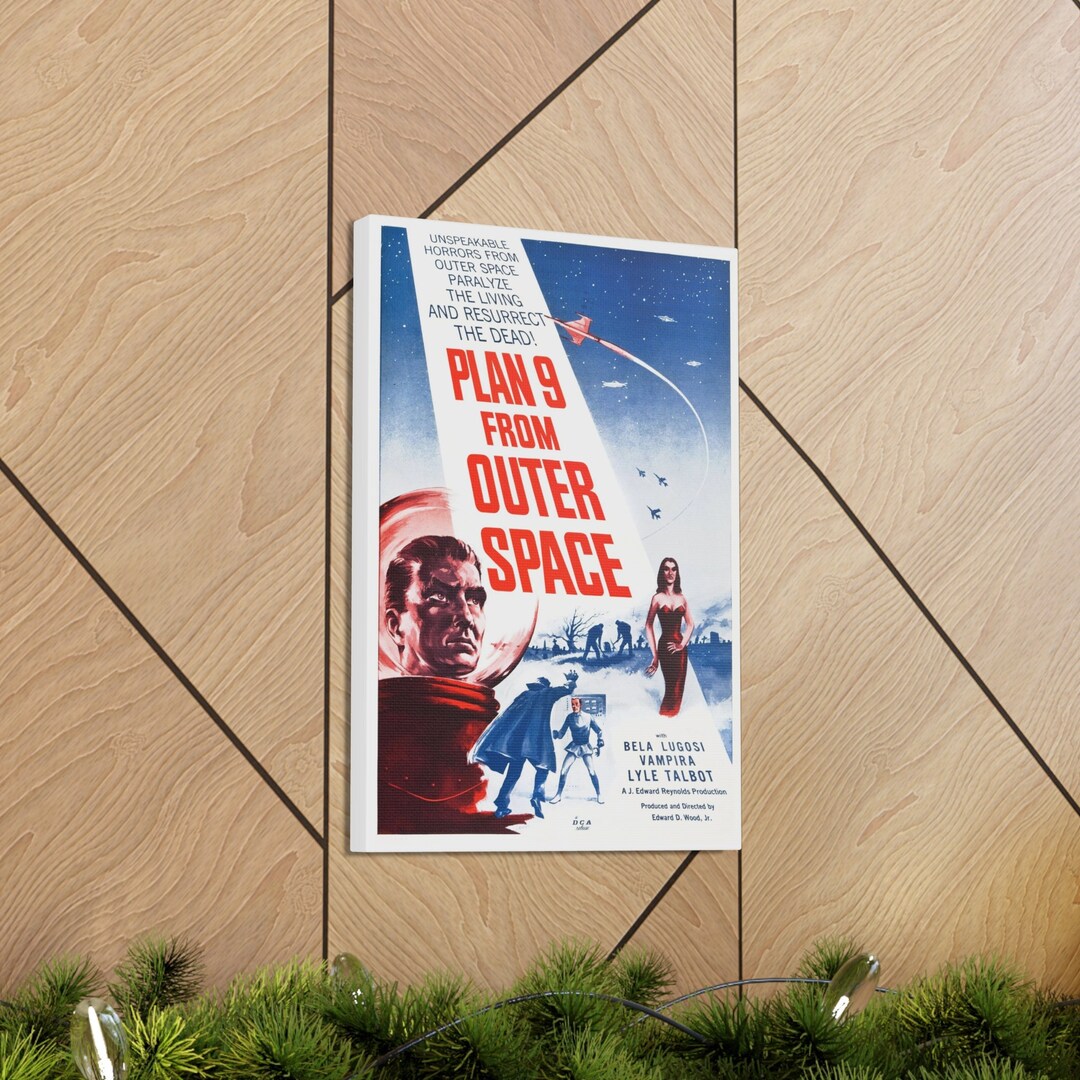 Canvas Plan 9 From Outer Space Film Poster Canvas Gallery Wrap Wall Art ...