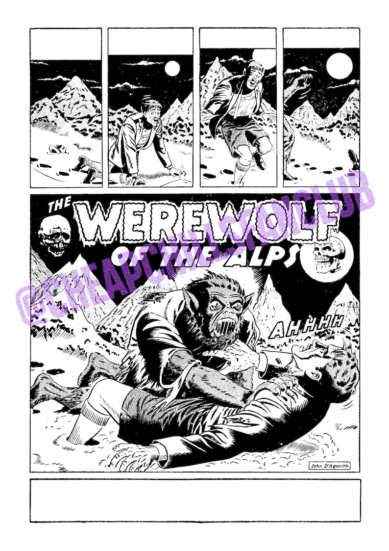 55 Vintage Horror Comic Digital Adult Pages to Color - Etsy