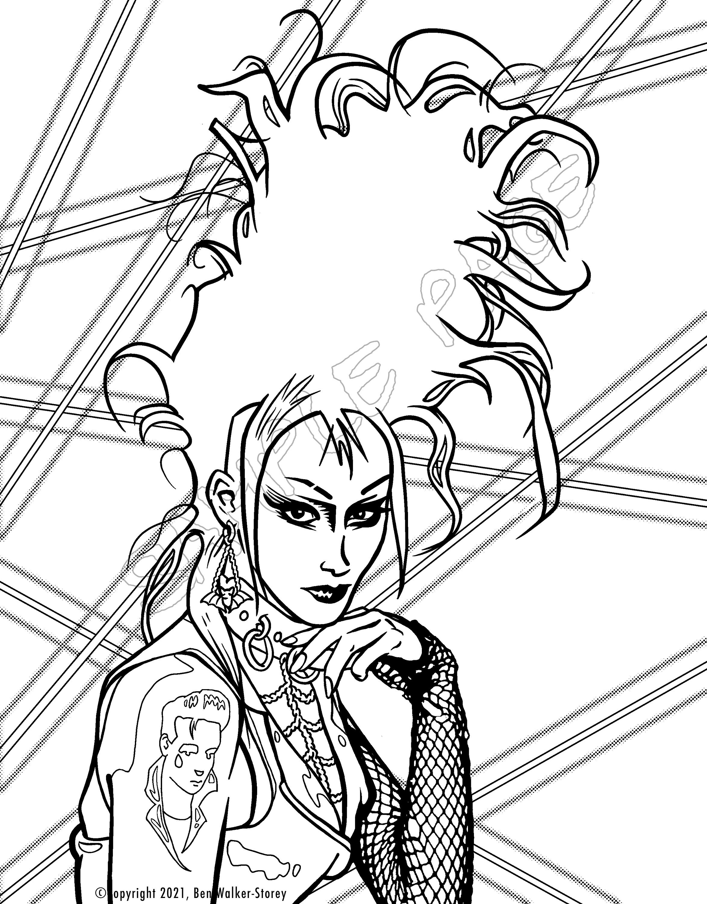 Let's Draw Goths! Digital Coloring Pages Download - Etsy