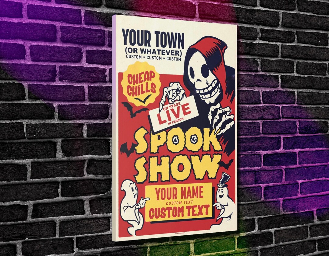 Custom Spook Show Personalized Wall Art With Your Name - Etsy