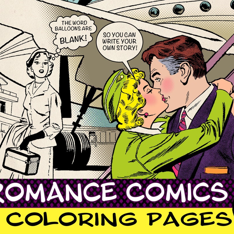 Vintage Comic Coloring - Etsy