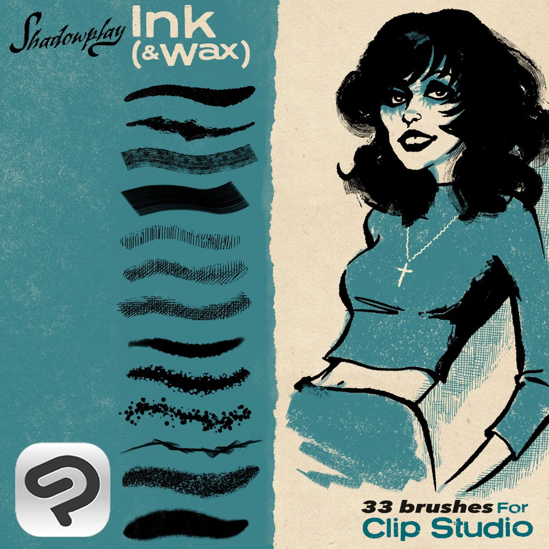 Gritty Brushes for Inking in CSP Clip Studio Paint, Shadowplay Ink and ...