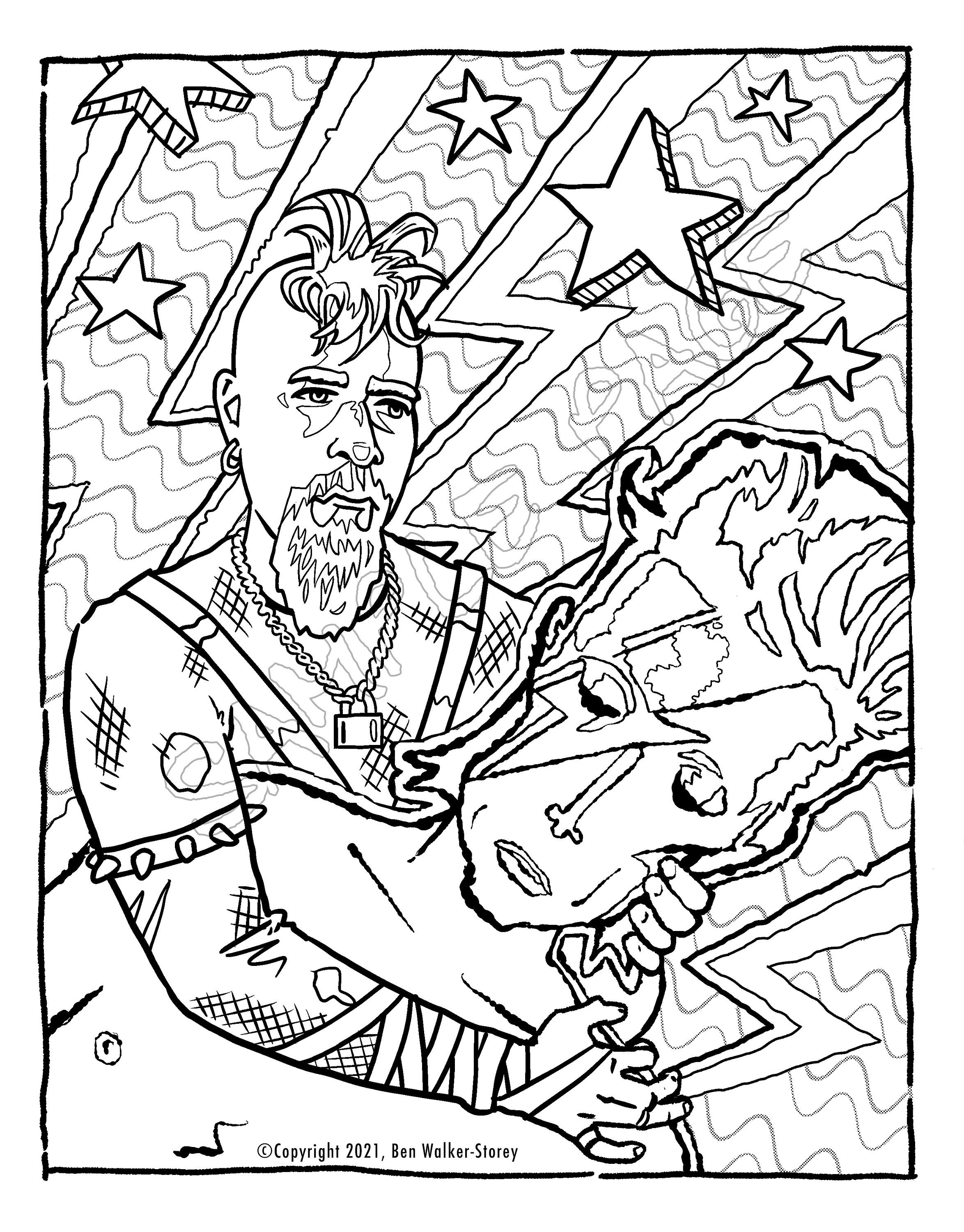 Goths Coloring Book Let's Draw Goths Ben Walker-storey - Etsy