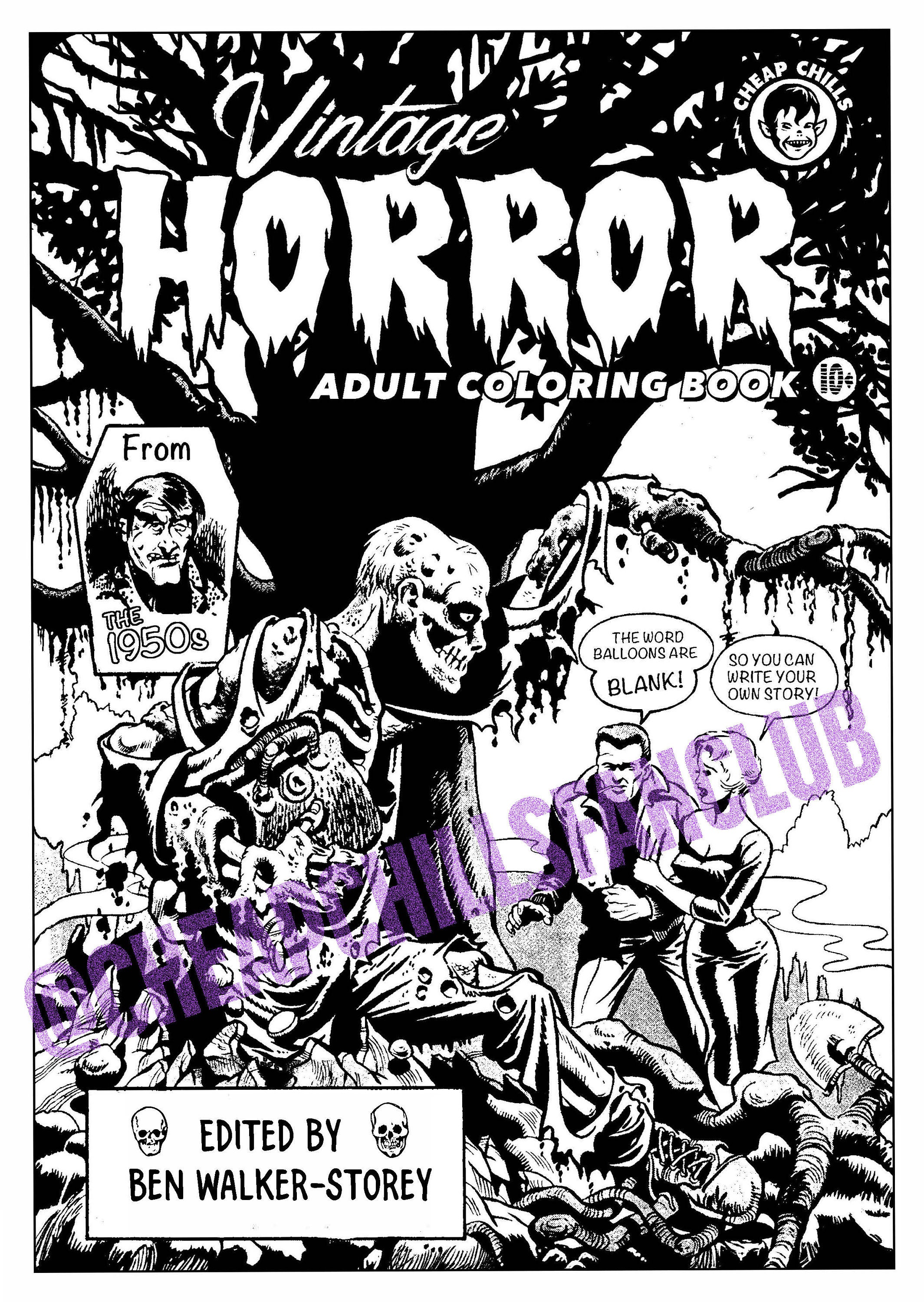 55 Vintage Horror Comic Digital Adult Pages to Color - Etsy