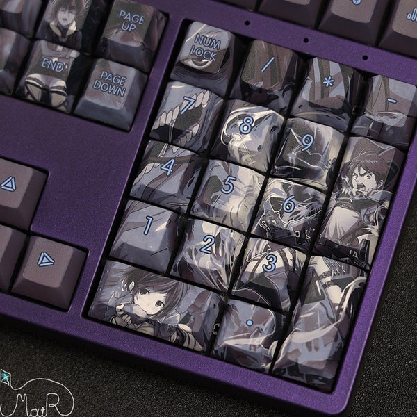 Anime Keycap Set Sublimation Keycaps - Etsy
