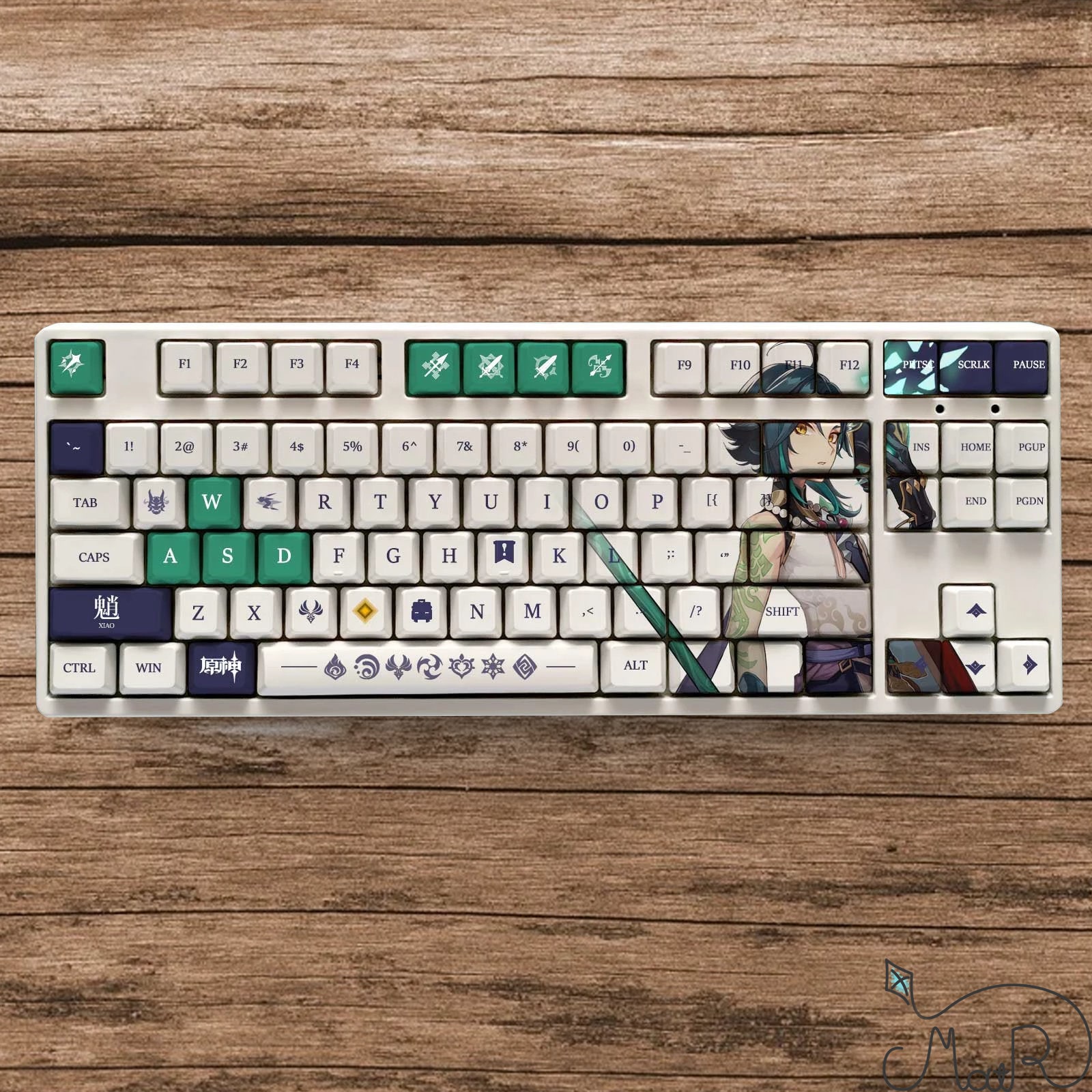 Xiao Theme Keycap Set Genshin Impact Series Pbt Keycaps 108 - Etsy Canada