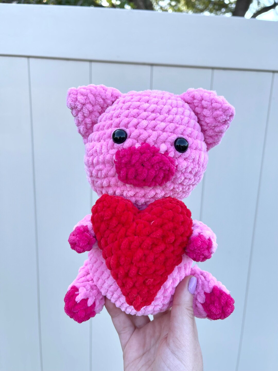 Finished Chunky Pig Crochet Plushie, Soft Chubby Pig Crochet Amigurumi ...