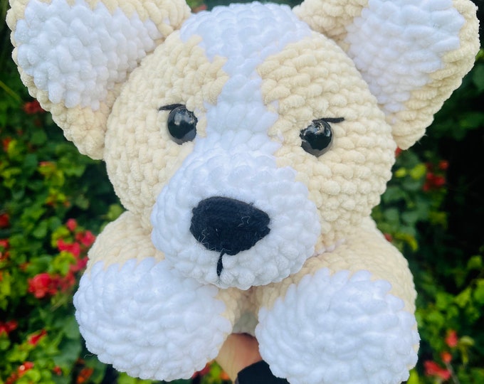 Finished Chunky Corgi Crochet Plushie, Chubby Corgi Dog Crochet ...