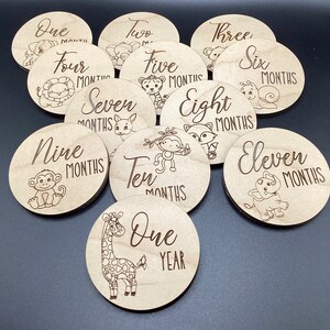Baby Animals Milestone Plaques SVG: Laser Cut File (digital Download ...