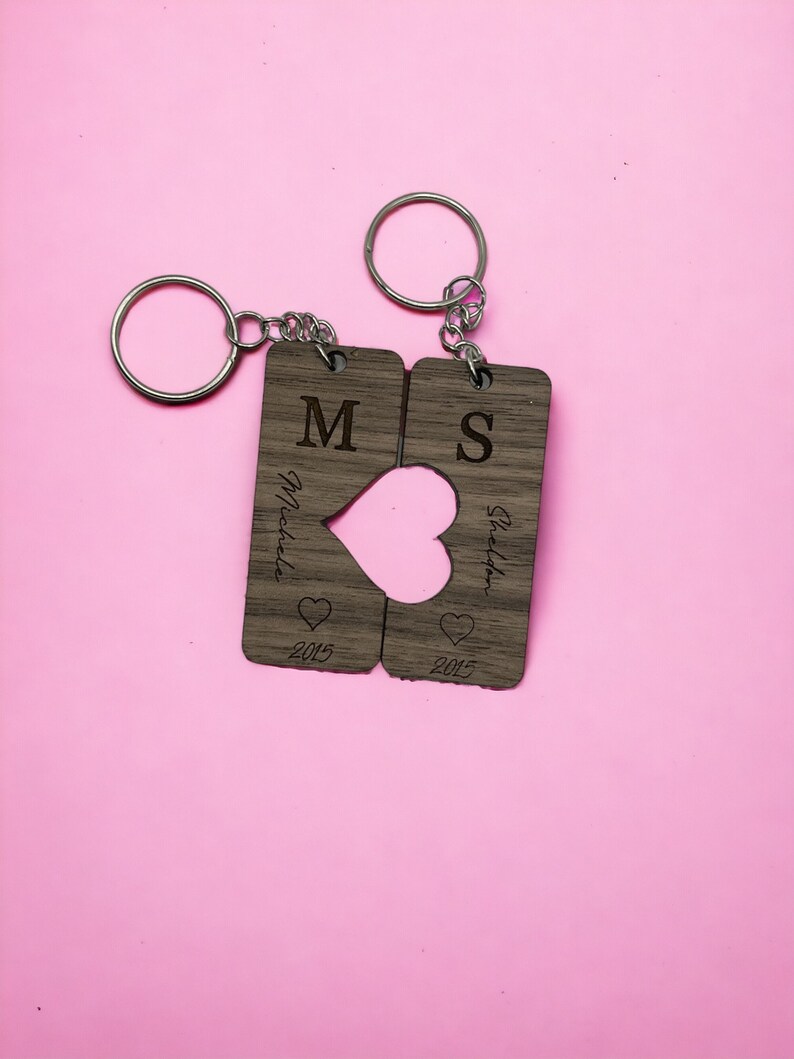 Valentine's Day Keychain Set Svg, Love Puzzle Keychain SVG, Valentine's ...