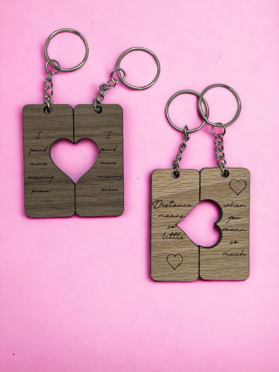 Valentine's Day Keychain Set Svg, Love Puzzle Keychain SVG, Valentine's ...