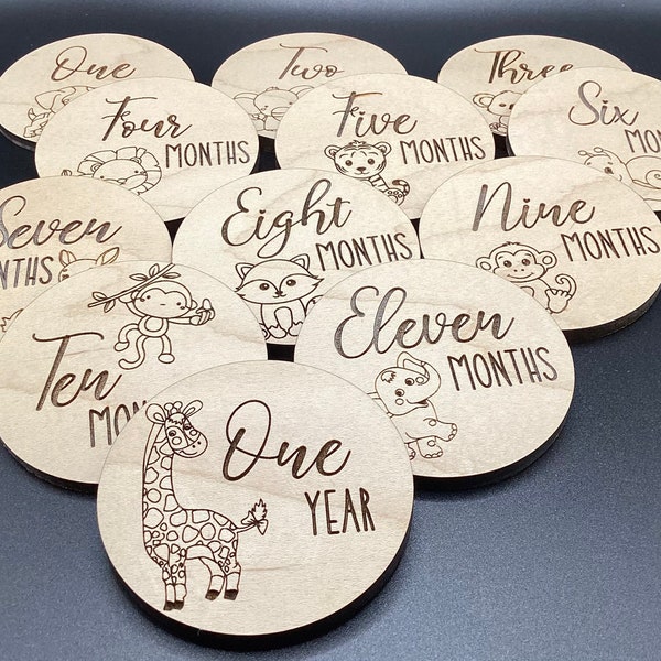 Milestone Cards Animal - Etsy