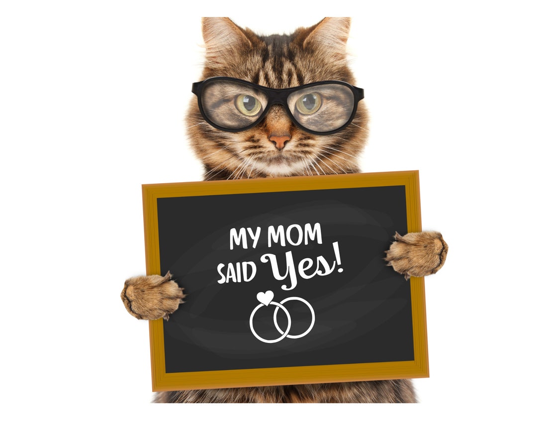 My Mom Said Yes engagement Announcement Dog Bandana SVG, PNG Files. - Etsy