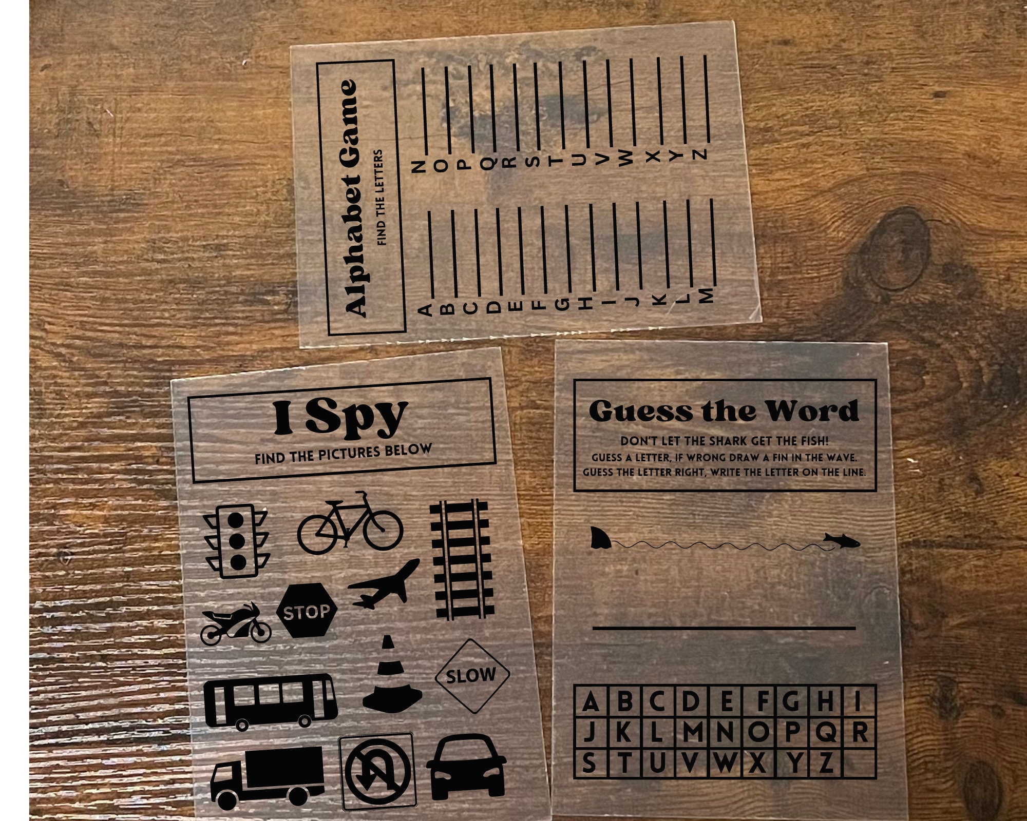 I Spy, Alphabet Game and Guess the Word (hangman Alternative) Travel ...