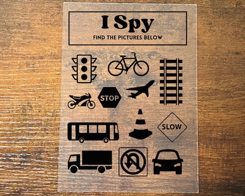 I Spy, Alphabet Game and Guess the Word hangman Alternative Travel Game ...