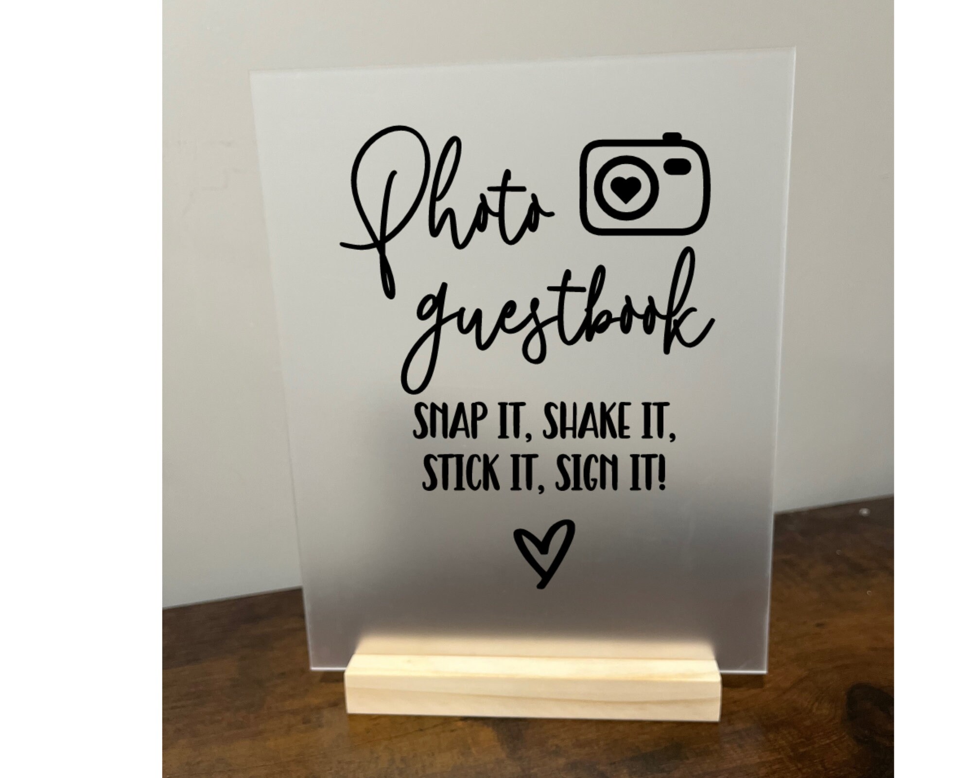 Photo Guestbook Sign, Snap It, Shake It Stick It, Sign It, Sign for ...