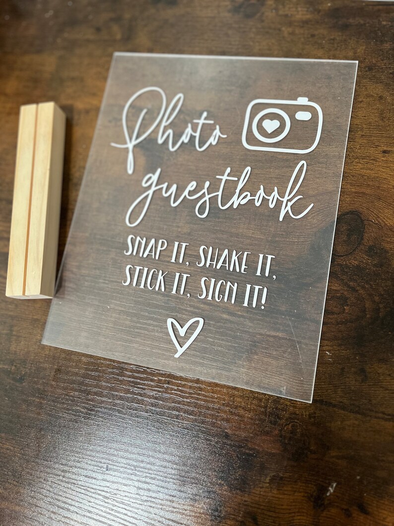 Photo Guestbook Sign, Snap It, Shake It Stick It, Sign It, Sign for ...