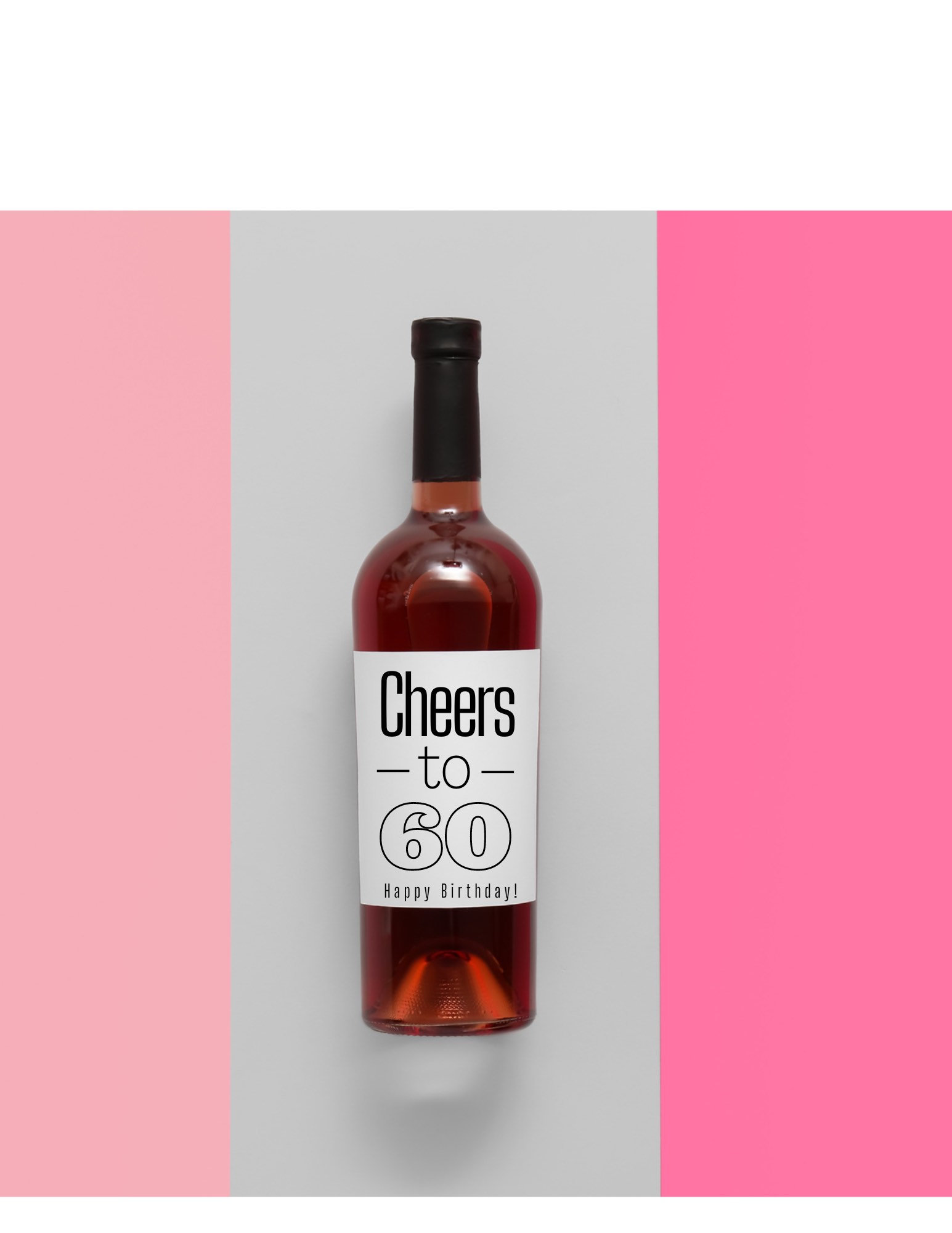 60th Birthday Wine Label . Digital Download , Printable 2 Sizes - Etsy
