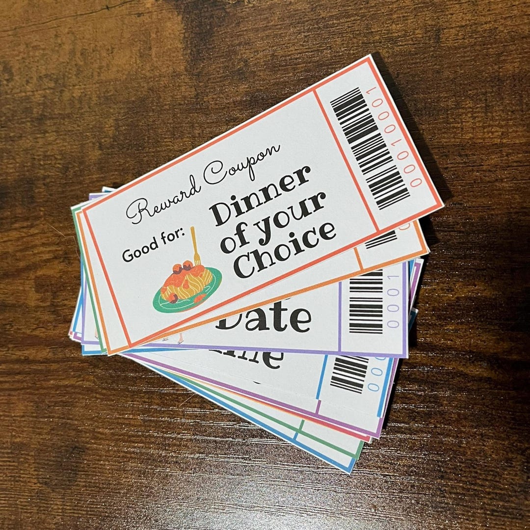 Kids Reward Coupons: Printable Incentive Bucks (PDF Downloadable File ...